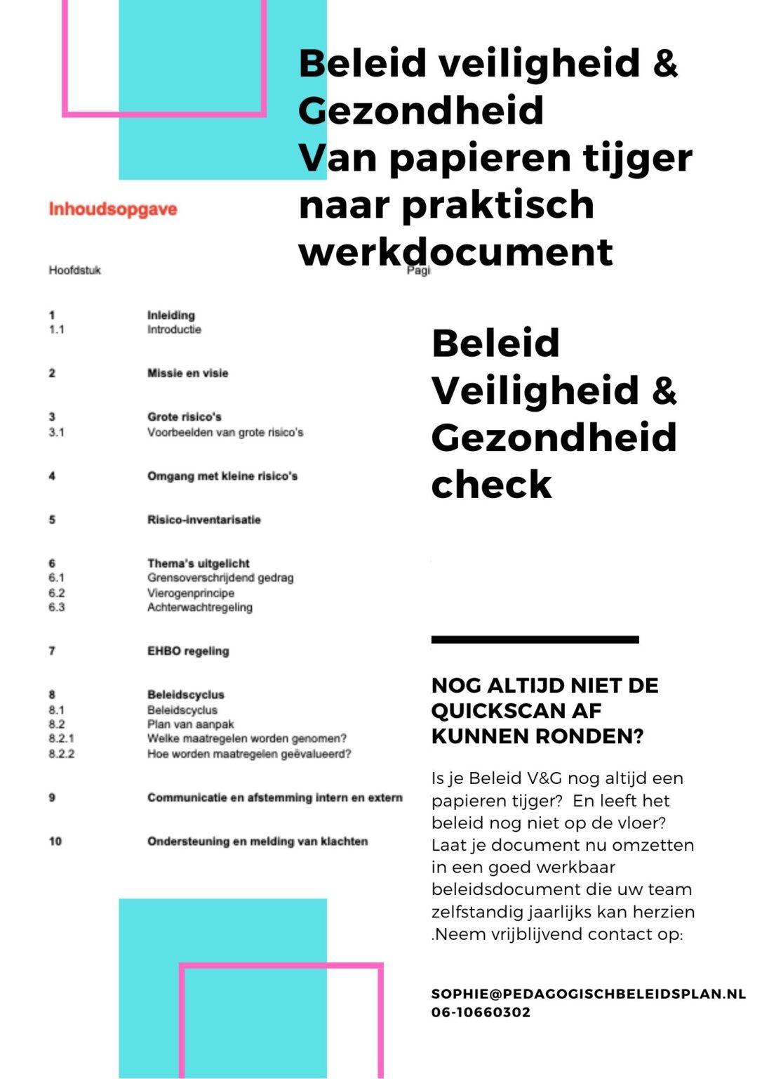 Beleid Veiligheid & Gezondheid - Pedagogisch beleidsplan
